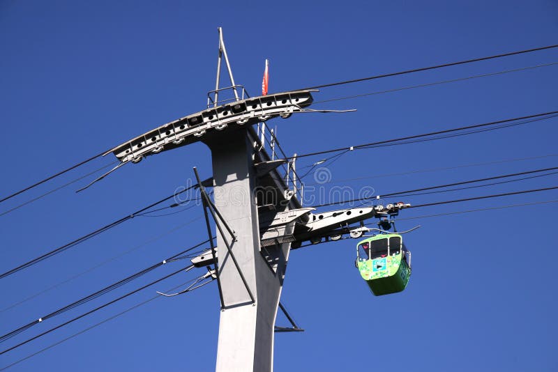 Cable way in Cologne editorial photo. Image of cable - 81175591