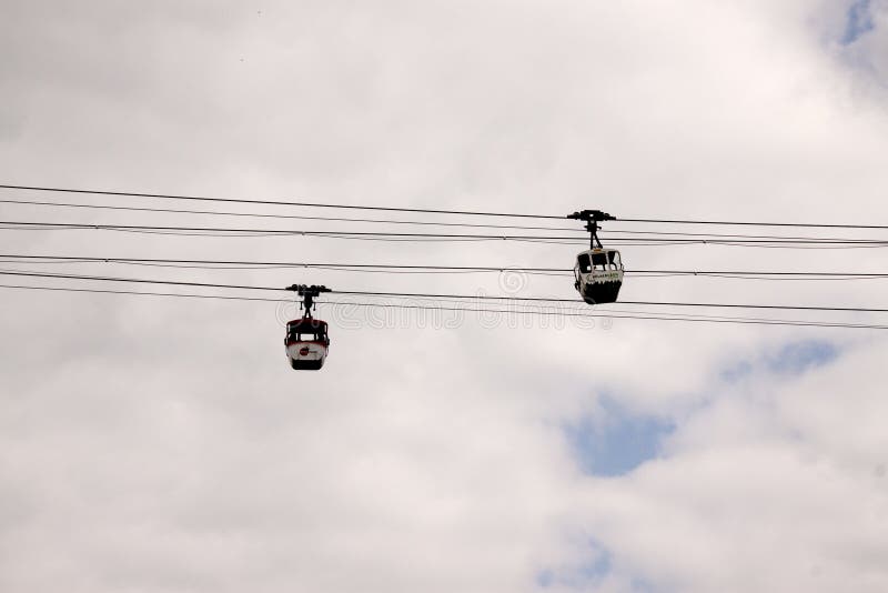 Cable way in Cologne editorial stock photo. Image of high - 81181758