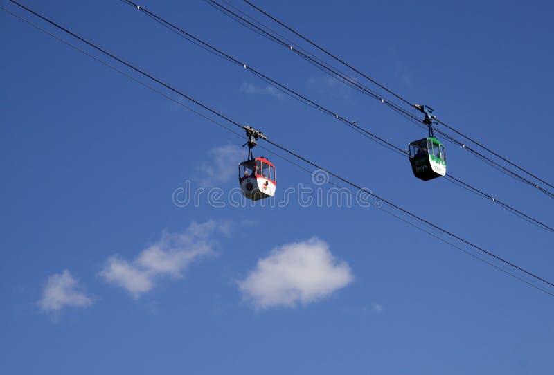 Cable way in Cologne editorial photography. Image of cloud - 81182662