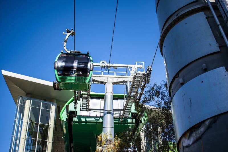 Cable Way Massive Transport for People Stock Photo - Image of elevated ...
