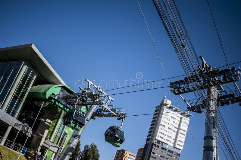 Cable Way Massive Transport for People Stock Photo - Image of elevated ...