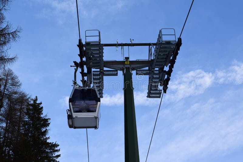Cableway stock photo. Image of tonale, vacation, cable - 107114122