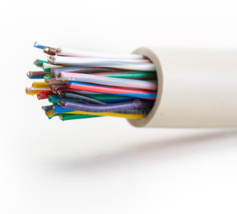 Cable on white background stock image. Image of current - 37601615