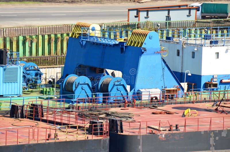 The Floating Cable Bridge 11 Stock Image - Image of beams, flatbottomed ...