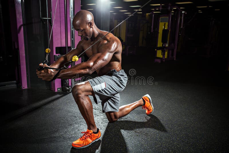 Cable Wire Chest Fly Workout Stock Photo - Image of club, attractive ...