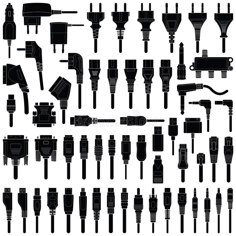 Cable Wire and Electric Plug Vector Illustration Stock Vector ...