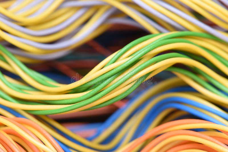 Cable and Wire in Internet Network Systems Stock Photo - Image of ...