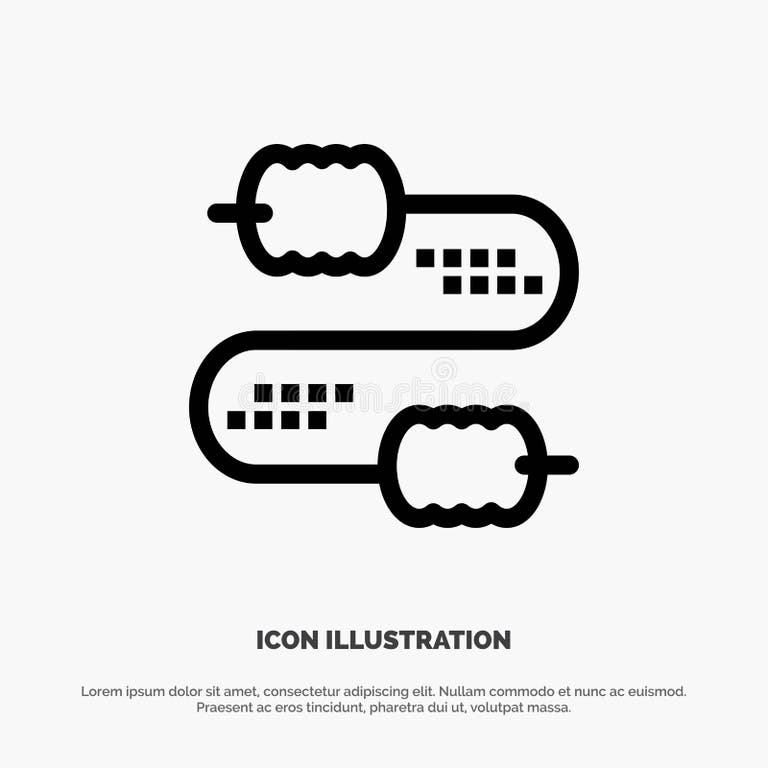 Cable, Wire, Joint, Capacitors Line Icon Vector Stock Vector ...