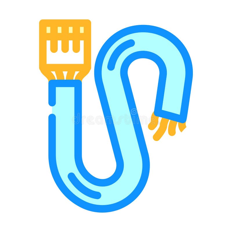 Cable Wiring Electronics Color Icon Vector Illustration Stock Vector ...