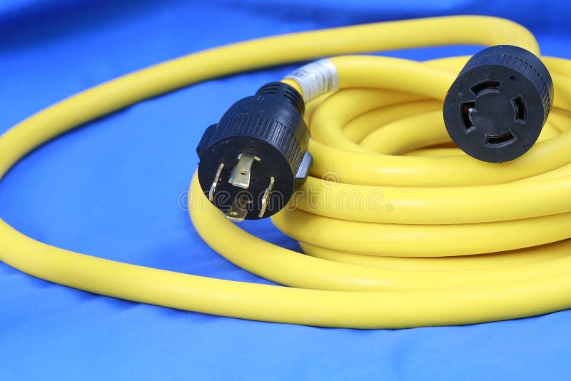 Cable stock photo. Image of voltage, yellow, plug, outlet - 188870880