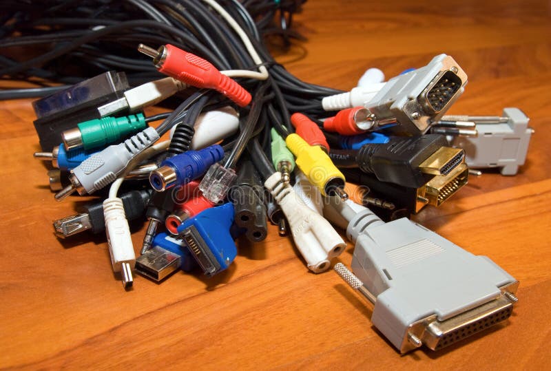 Dusty Power Cords Tangled Mess Stock Image - Image of power, protector ...