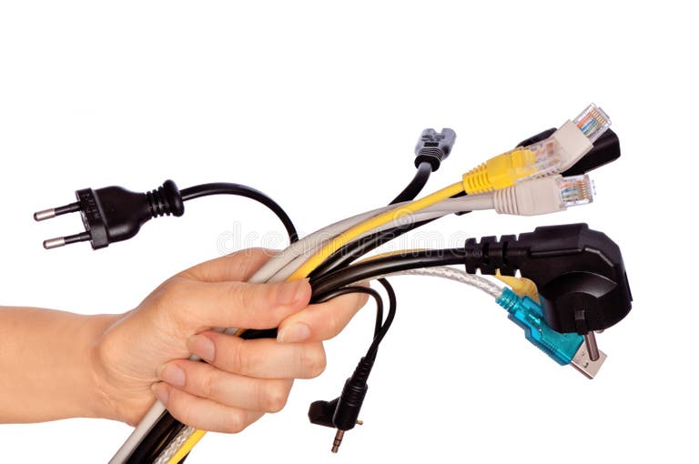 Cables stock image. Image of hand, cables, electricity - 13894953