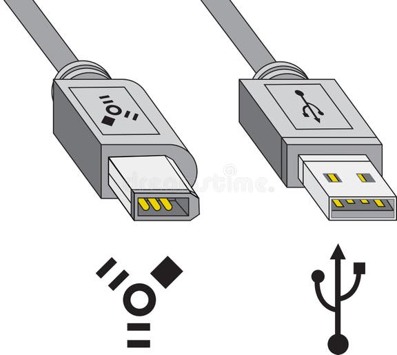 Cables stock vector. Illustration of adapter, plug, cable - 1710904