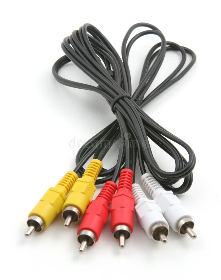 Cables AV vertical view stock image. Image of electric - 1372153