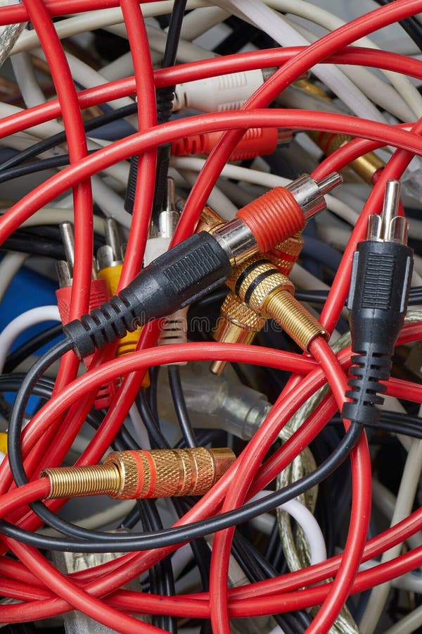 Cables in a bunch stock photo. Image of heap, insert - 101381378