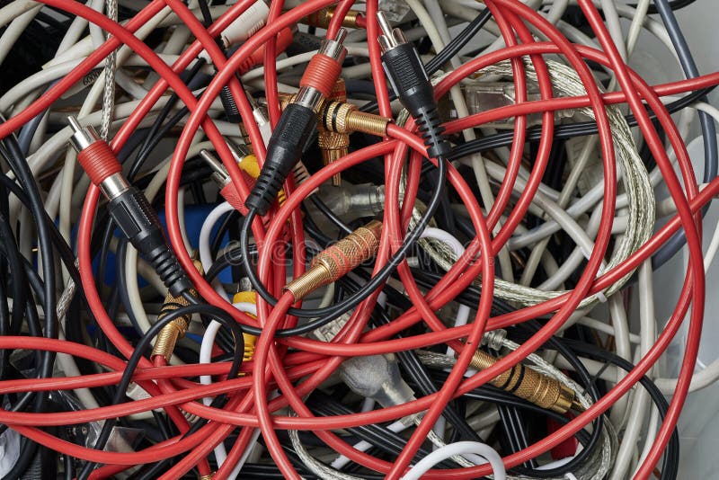 Cables in a bunch stock image. Image of floor, cables - 162768969