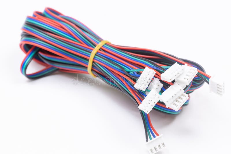 Cables for Cnc Stepper Motor Closeup Image Stock Image - Image of ...