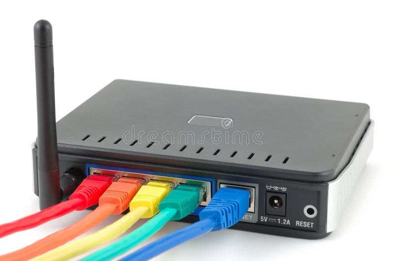 Multi color network cables stock photo. Image of wireless - 1821796