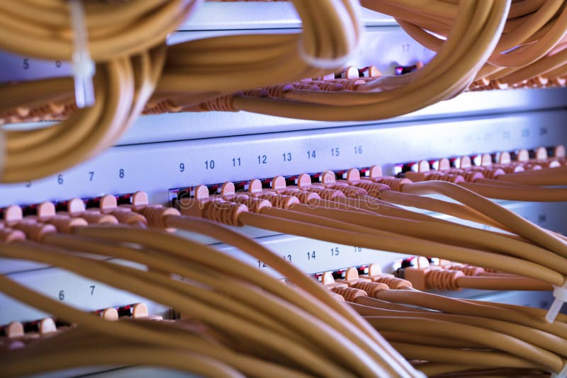 Cables Connected To Server stock photo. Image of plenty - 124523582
