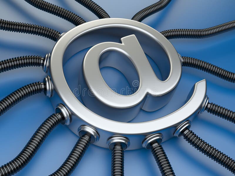 At symbol internet email stock illustration. Illustration of ...