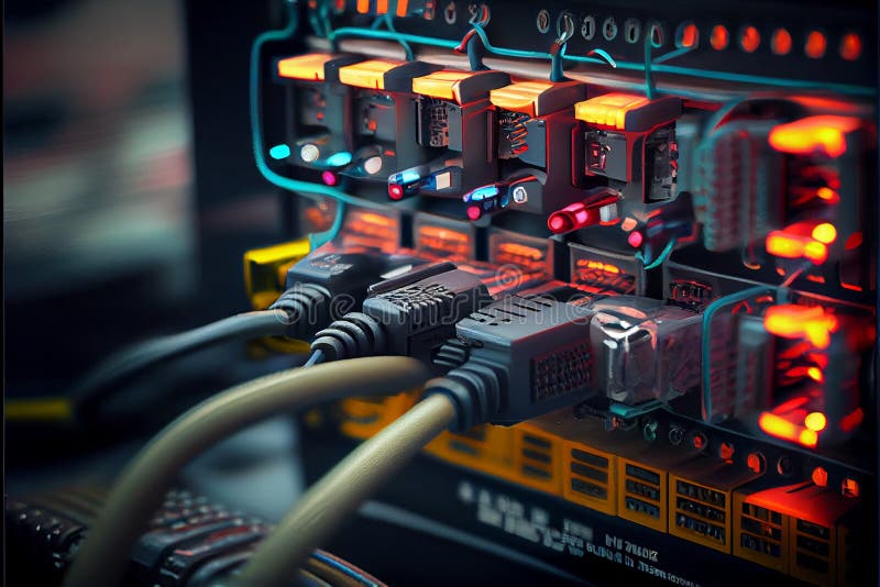 Cables and Connections for Data Transfer in the Digital World. Stock ...