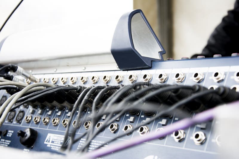 Cables on Console Music Equipment Stock Image - Image of concert ...
