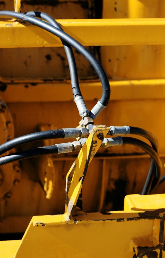Cables with Construction Equipment Stock Photo - Image of industry ...