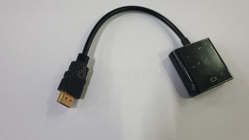 Cables Convert VGA To HDMI Computer and Laptop Stock Photo - Image of ...