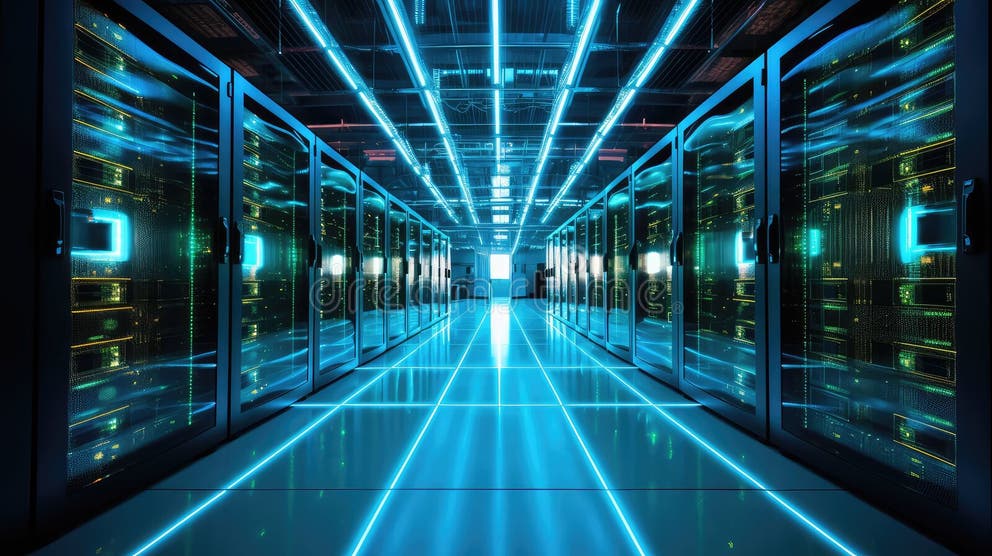 Cables Data Center Operations Stock Illustration - Illustration of ...