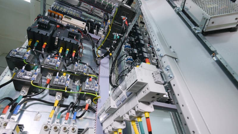 Cables in Electric Rack. Energy Distribution Substation Stock Video ...