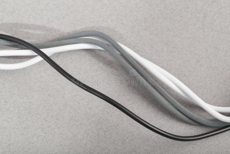 Cables on Grey Background - Image Stock Photo - Image of connect, wire ...