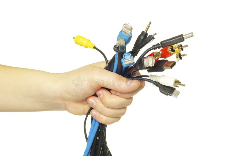 Cables stock image. Image of hand, cables, electricity - 13894953