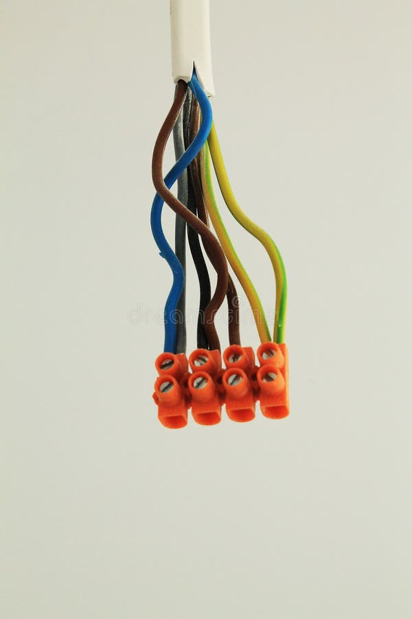 Cables Hanging from the Ceiling Stock Image - Image of hanging, cross ...