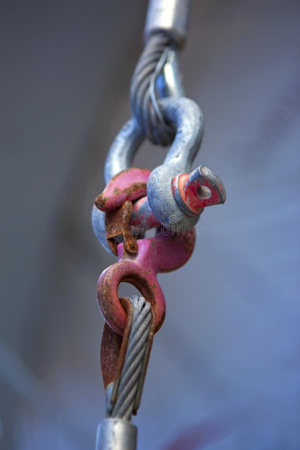 Cables and hook stock image. Image of construction, strap - 23168257