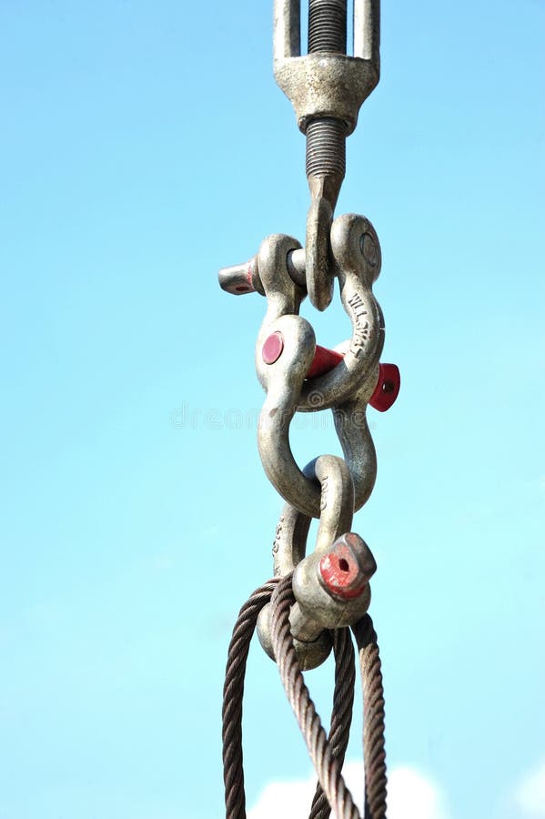 Cables and hook stock image. Image of construction, strap - 23168257