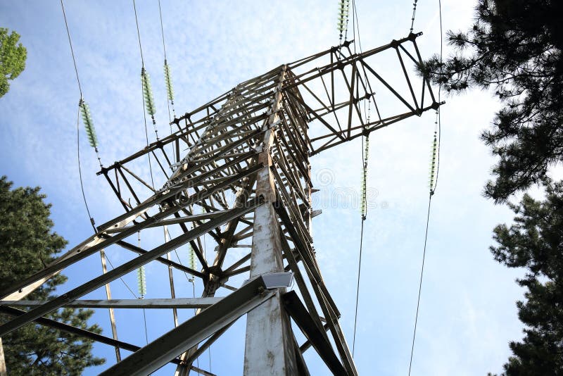 Power line insulators stock photo. Image of wires, supply - 148674