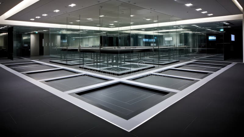 Cables office flooring stock illustration. Illustration of space ...