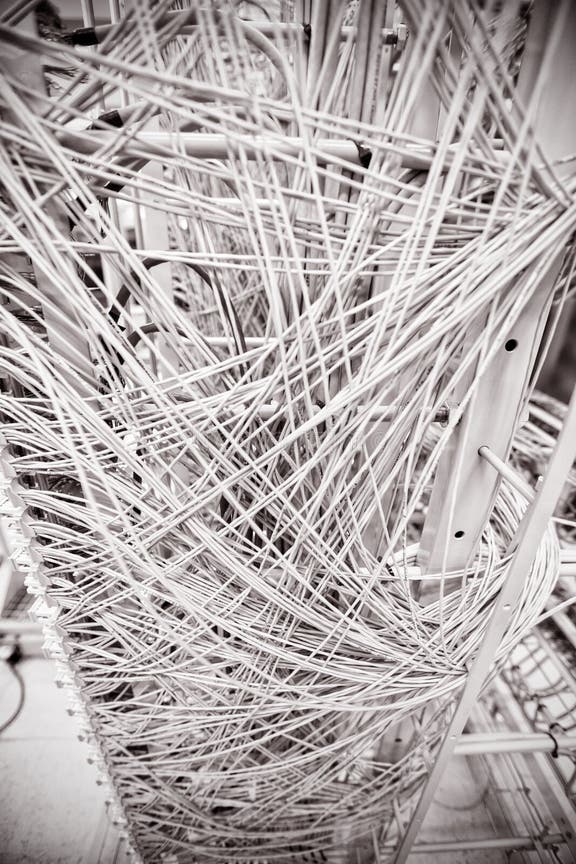 Cables and Plugs in Server Room Stock Image - Image of digital, inside ...