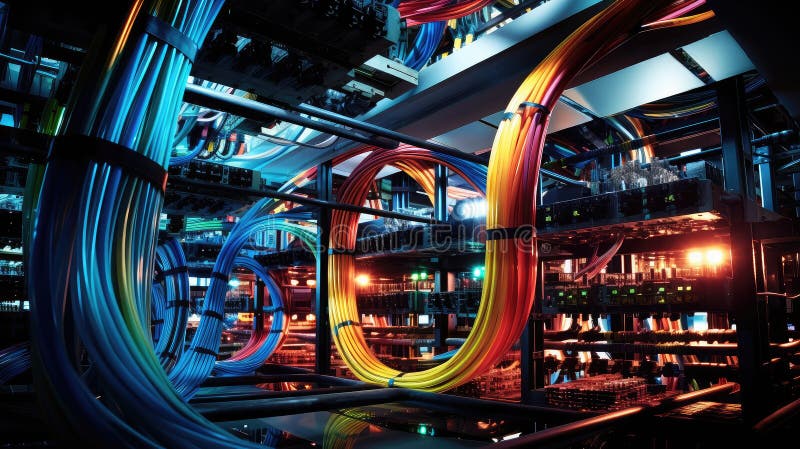 Cables technology bridge stock illustration. Illustration of complexity - 321266763