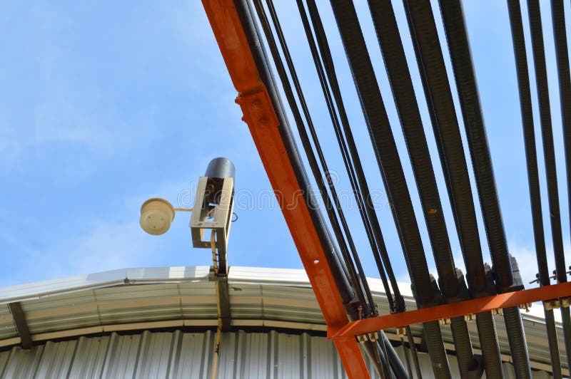 Cables Under Antenna Communication Tower Stock Image - Image of line ...