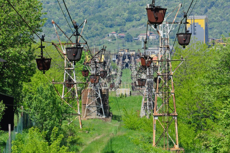 Cableway for freight stock photo. Image of cable, pylons - 31919494