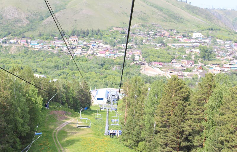 Cableway K-2 Beaver Log. Krasnoyarsk Stock Photo - Image of siberia ...