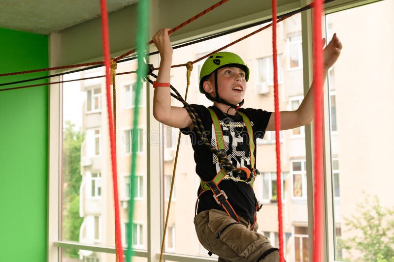 Cableway is One of the Types of Physical Development for Children Stock ...