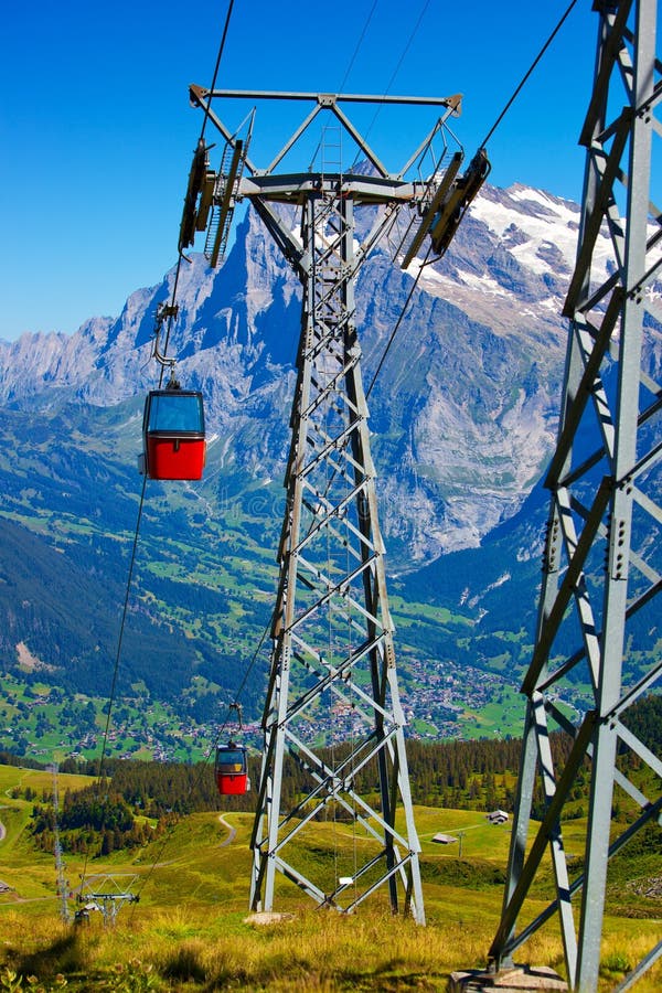 Cableway stock image. Image of scenery, cableway, swiss - 30872747