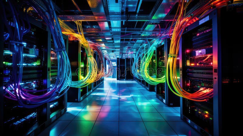 Cabling cable networking stock illustration. Illustration of blue ...