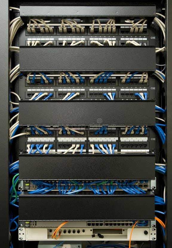 Cabling Rack stock photo. Image of closet, switch, fiber - 1449010