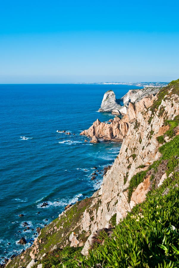 Cabo da Roca stock image. Image of travel, rock, danger - 18125511