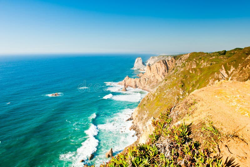 Cabo Da Roca (Cape Roca), Portugal Stock Photo - Image of cabo, travel ...