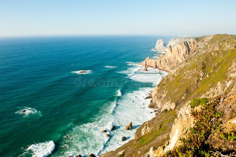 Cabo Da Roca (Cape Roca), Portugal Stock Image - Image of beach ...