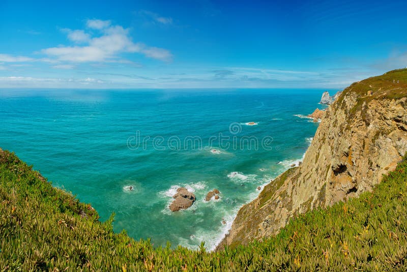 Cabo Da Roca (capo Roca), Portogallo Immagine Stock - Immagine di ...